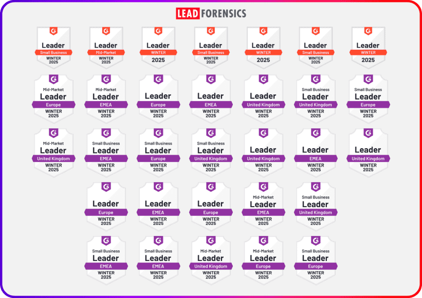 Lead Forensics awarded 32 G2 Badges