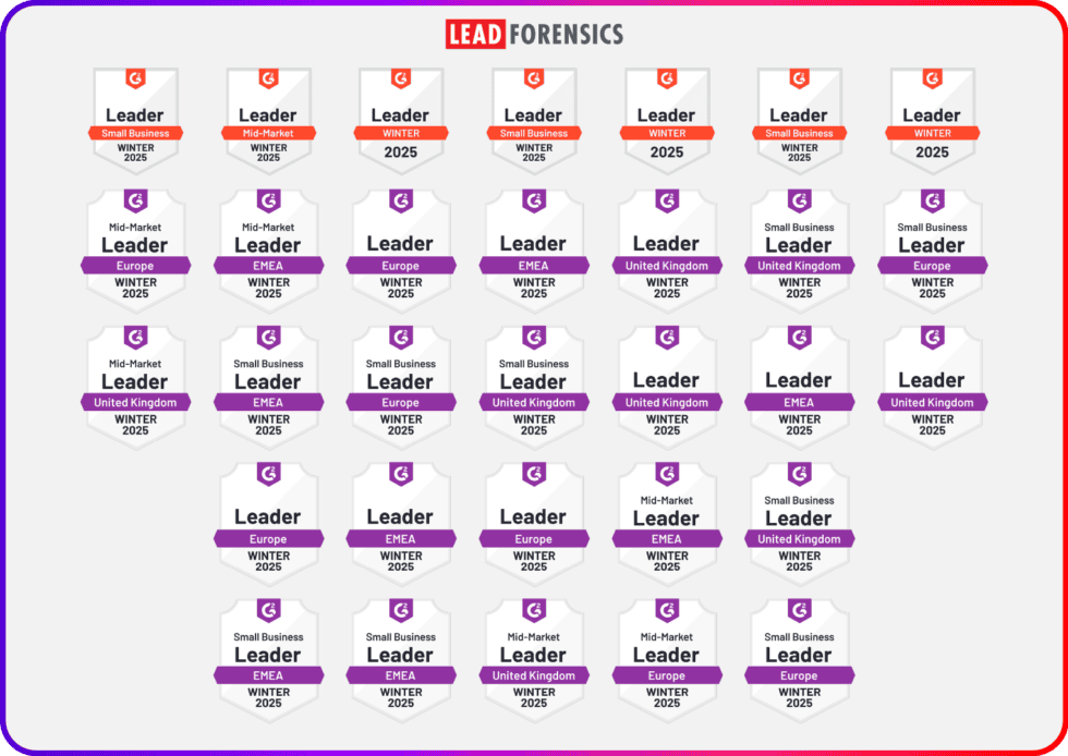 Lead Forensics awarded 32 G2 Badges